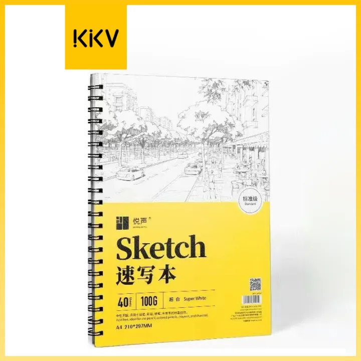 KKV-Standard-level Sketchbook 100g Ultra-white SX014 coil Rollover·A4 ...
