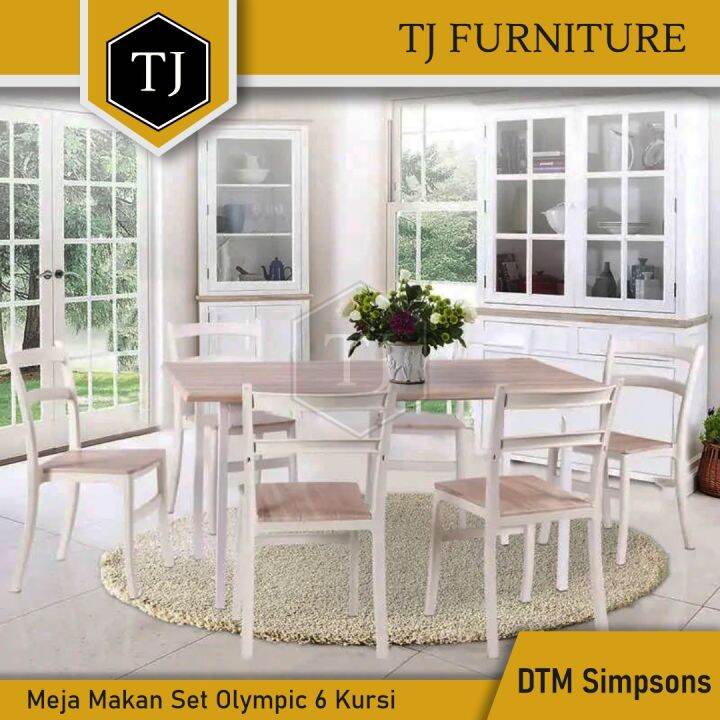 Olympic Set Meja Makan dan 6 Kursi / Dining Table and 6 Chairs Set ...