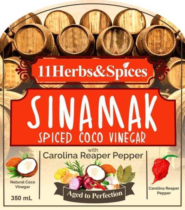 SINAMAK BUNDLE of 5 bottles 350 ml each Natural fermented Coco Vinegar ...