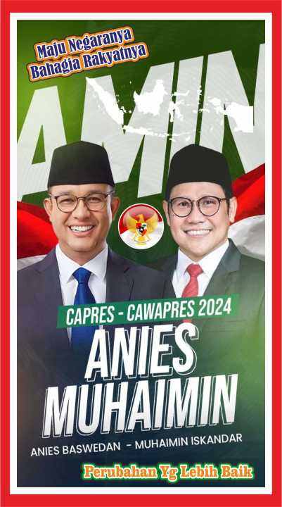 Spanduk / banner Spanduk Anies Muhaimin . 50cm x90cm. Cocok di Pasang ...