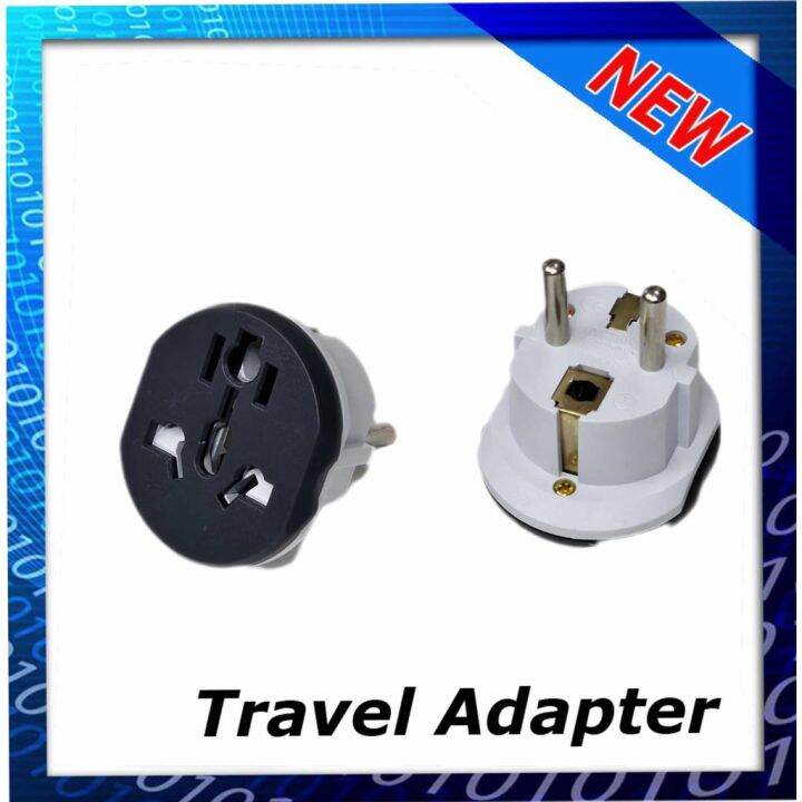 Travel adaptor- South Korea converts German- Grey | Lazada