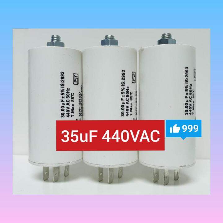 MTF Running Capacitor 35uF 440VAC 4 pin + stud | Lazada