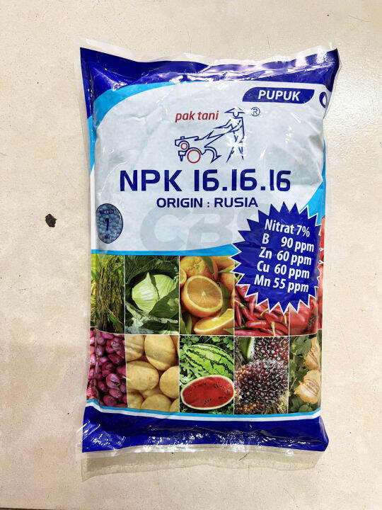 Pupuk Pak Tani NPK 16 16 16 1kg | Lazada Indonesia