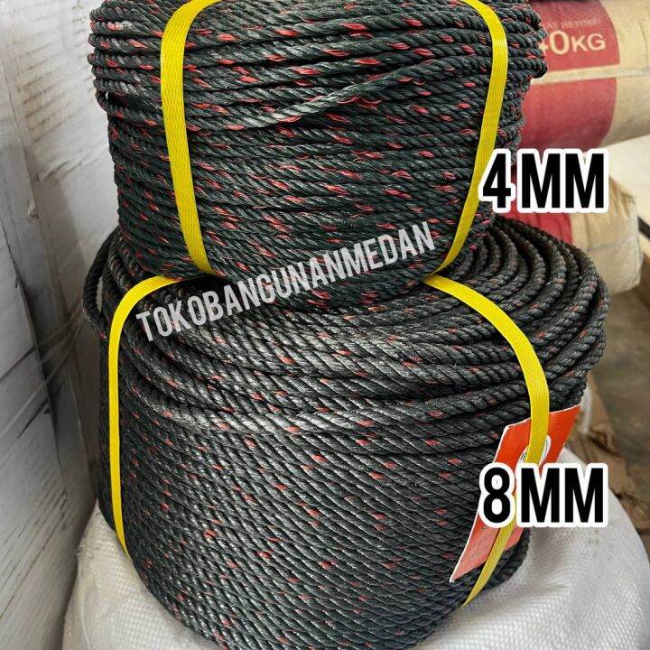 TALI TAMBANG HIJAU 4 MM , 8 MM / TALI KECIL NILON PLASTIK TEBAL / TALI JEMURAN | Lazada Indonesia
