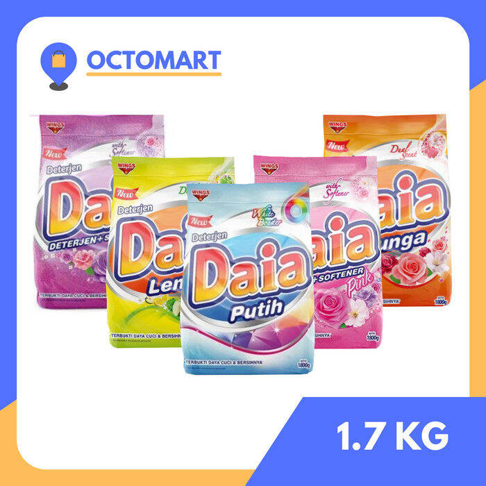 DAIA Deterjen Bubuk 1.6 kg / Powder Detergent 1600gr / 1.6kg / 1600 gr ...