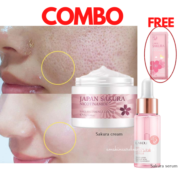 🔥2020 HOT SELLING COMBO For All Types of Skin (Japan Sakura Serum+Japan ...