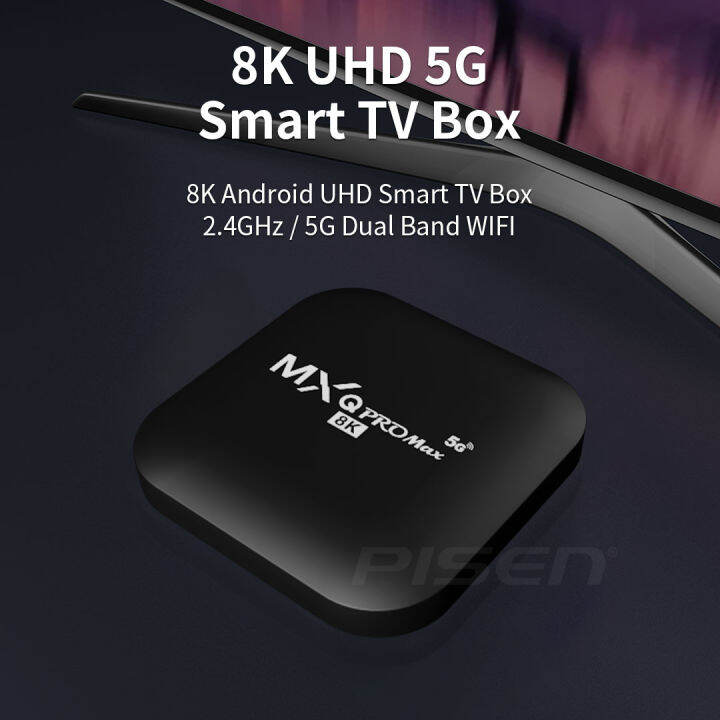 MX Q Pro Max 8K UHD 5G 16+256G Android Dual-band Wi-Fi Color Ultra HD ...