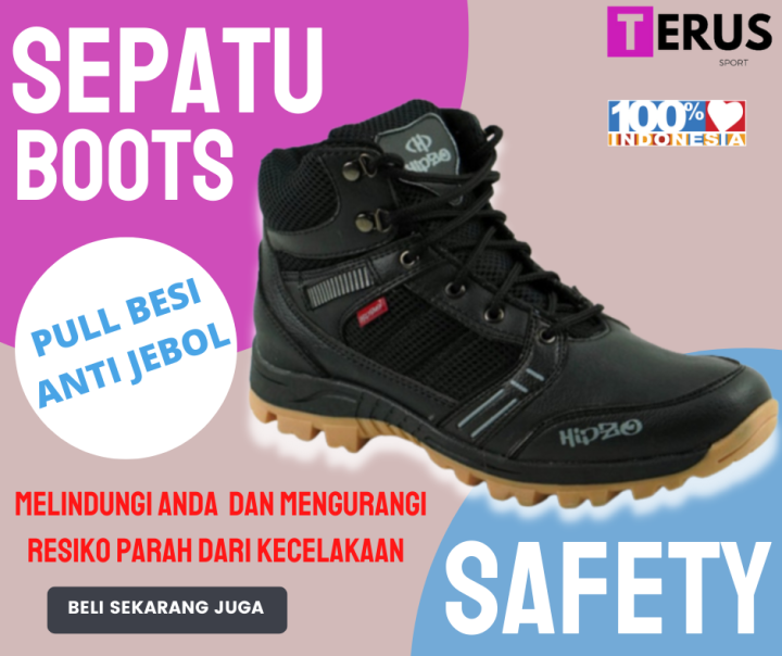 Sepatu Olahraga Pria Hiking trakking Daki Gunung Sepatu Safety Boots ...