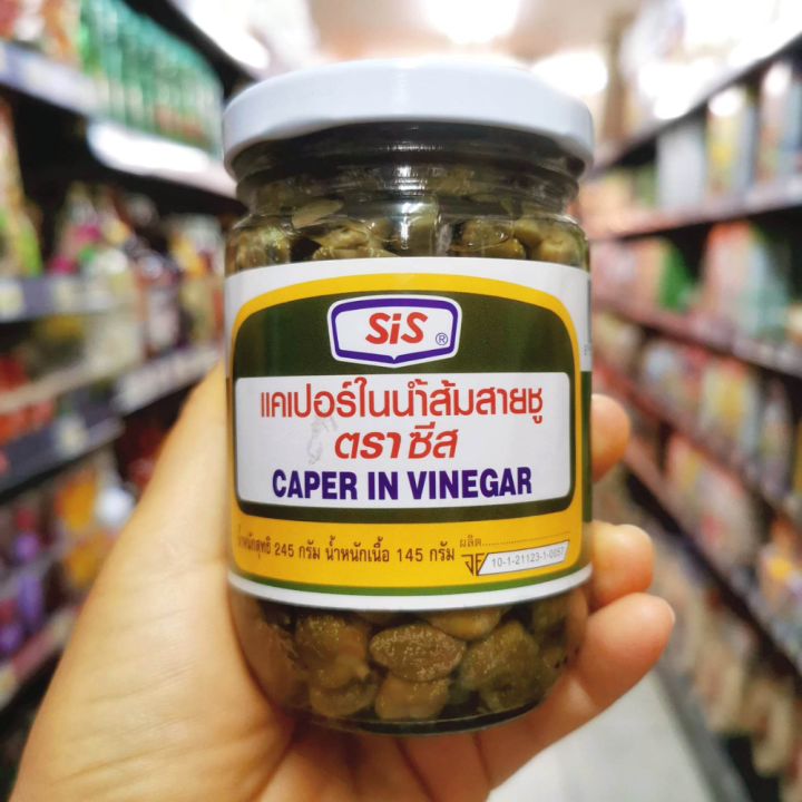 SiS Caper in Venigar ซีส แคปเปอร์ในน้ำส้มสายชู น้ำหนักสุทธิ 245 กรัม ...