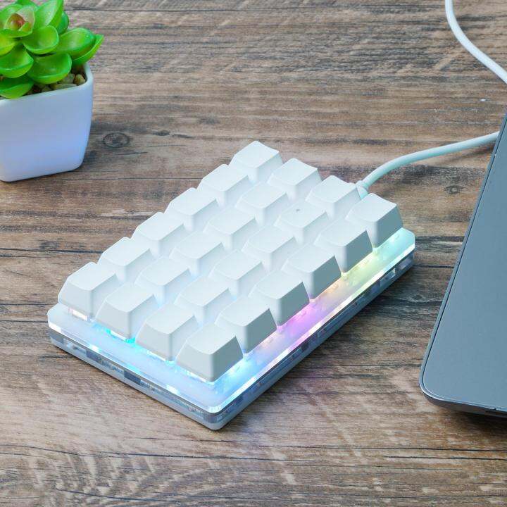 Mini White 24 Key Mechanical Keyboard 2/5/9/16 Key Gaming Keyboard Sayo Device Shortcut ...