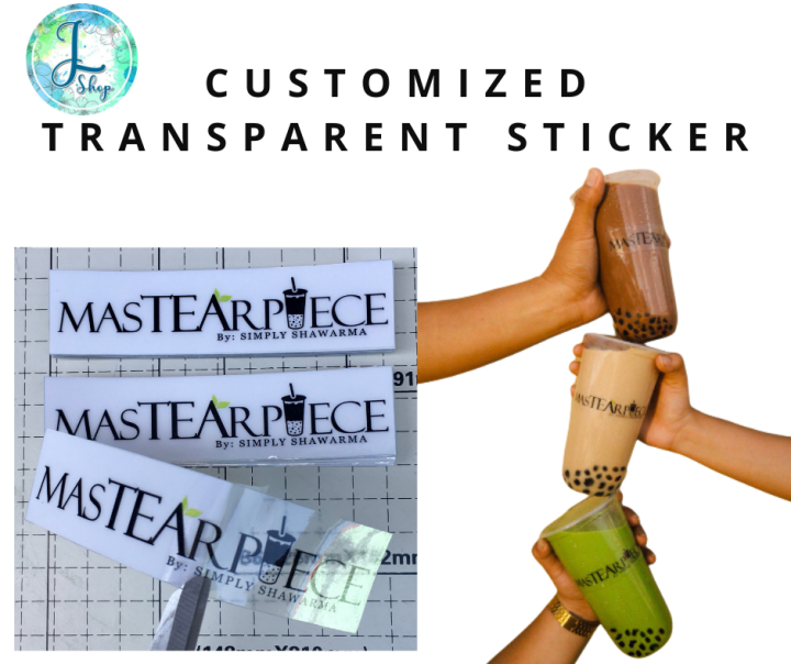 Customized Vinyl Transparent Glossy Finish Stickers (Waterproof ...
