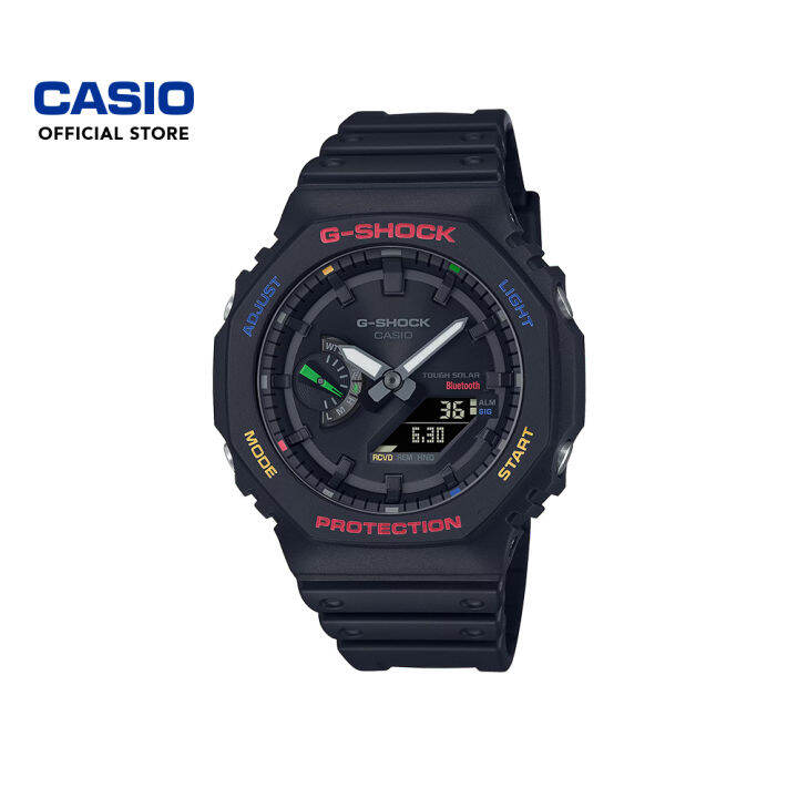 Casio G-Shock Multicolor Accents Series GA-B2100FC-1A Black Resin Band ...