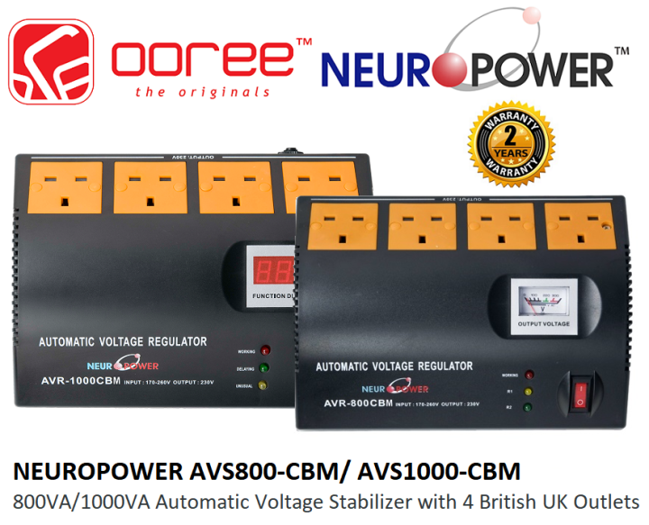 NEUROPOWER AVR 800VA (AVS800-CBM) & 1000VA (AVS1000-CBM) AUTOMATIC ...
