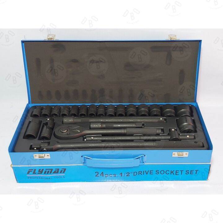 Original Flyman 1/2" Drive Socket Wrench Set 24 Pcs. 12 Point | Lazada PH
