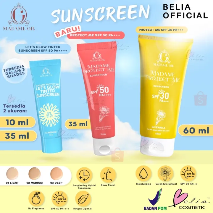 MADAME GIE SUNSCREEN MADAME PROTECT ME SPF 50 / 30 PA++ LETS GLOW ...