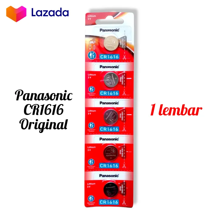 ORIGINAL BATTERY CR1616 - Isi 5 Pcs (1 Lembar) Panasonic Lithium 3 Volt ...