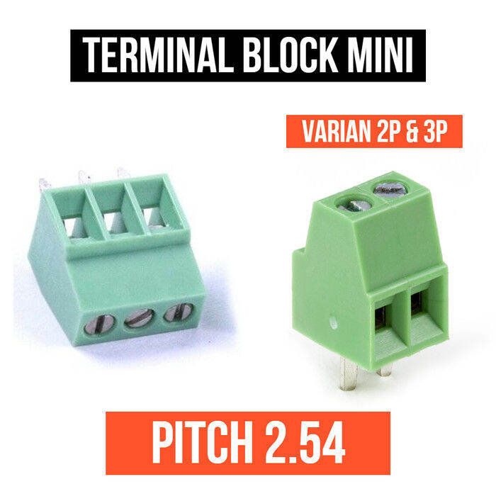 Terminal Block Mini 2.54mm Pitch Kecil Connector Kabel PCB Screw Wire ...