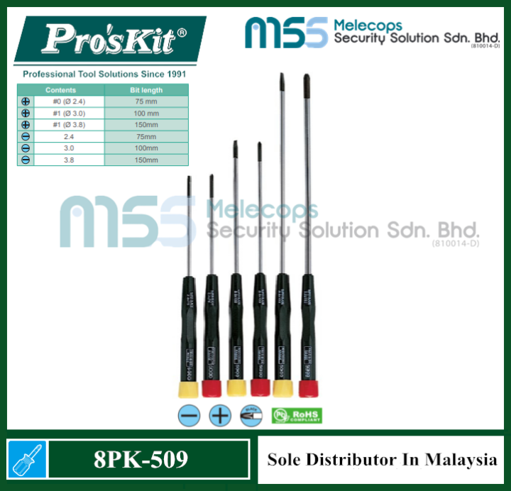 Pro'skit 8PK-509 6Pcs Precision Screwdriver Set | Lazada