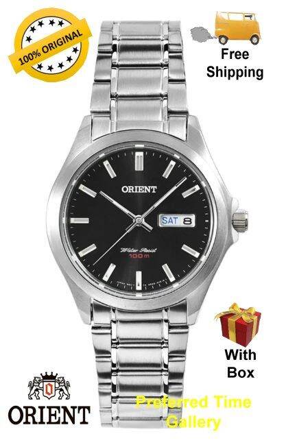 ORIGINAL ORIENT QUARTZ FUG0Q004B Black Dial,Day & Date Display ...