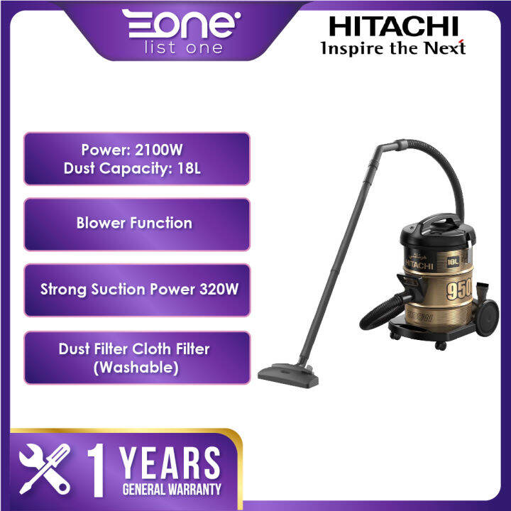 Hitachi 2100W 18L Pail Can Vacuum Cleaner CV-950F *Replace CV-950Y | Lazada