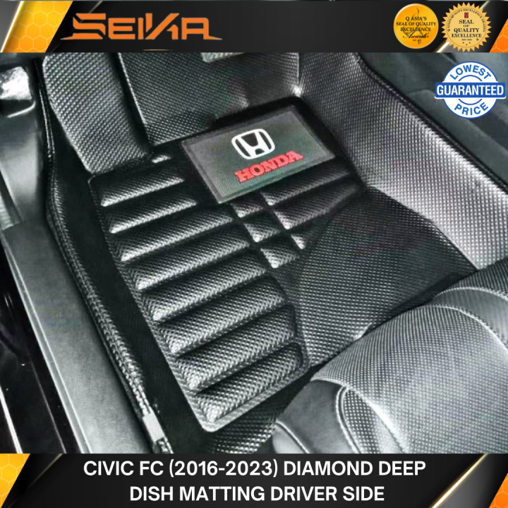 Honda Civic 2016-2023 Diamond Deep Dish Car 5D Matting (Non-Slip ...