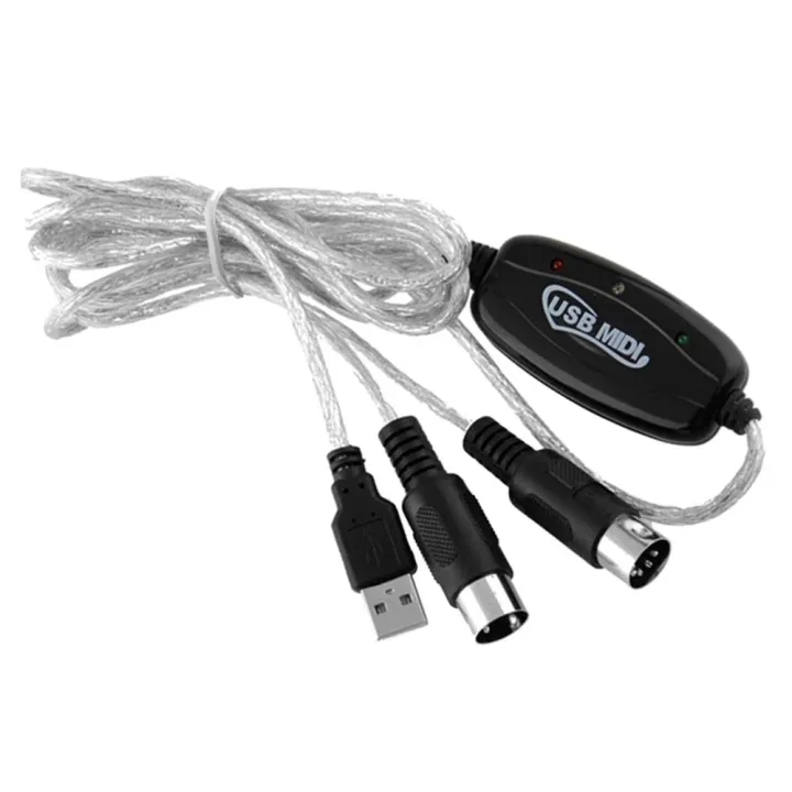 Newly USB IN-OUT MIDI Interface Cable Converter PC to Music Keyboard ...