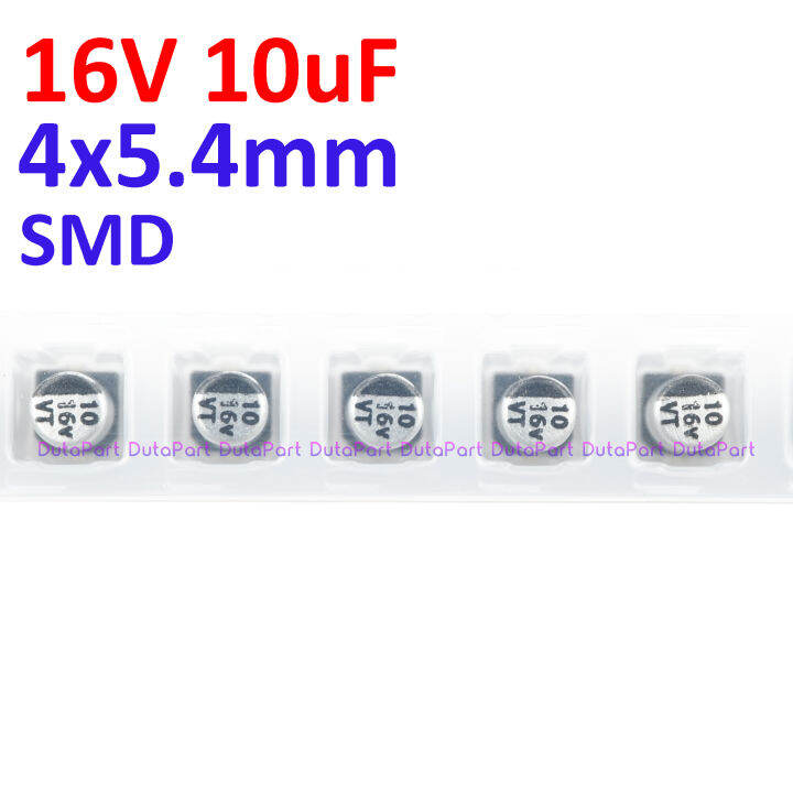 50 PCS 16V 10uF 4x5.4mm SMD Aluminium Elco Capacitor Kapasitor Capasitor | Lazada Indonesia