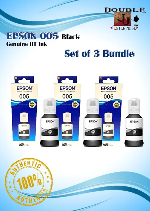 Epson 005 Black Original Ink Bottle Set of 3 | Lazada PH