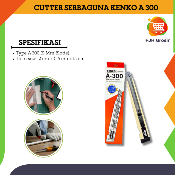 Cutter Serbaguna Pemotong Kertas Pisau Cutter Kecil Kenko A 300 ORI ...
