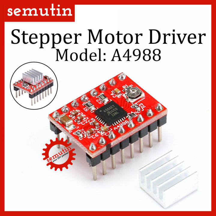 Stepper Motor Driver A4988 / Module with Heatshink Reprap 3D Printer / CNC Board Bipolar 4-wire ...