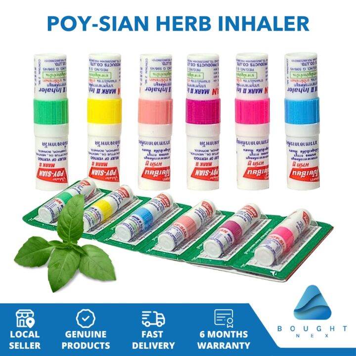 PoySian Herb Inhaler Herbal Essence Pim Saen Balm Essential Oil Nasal ...