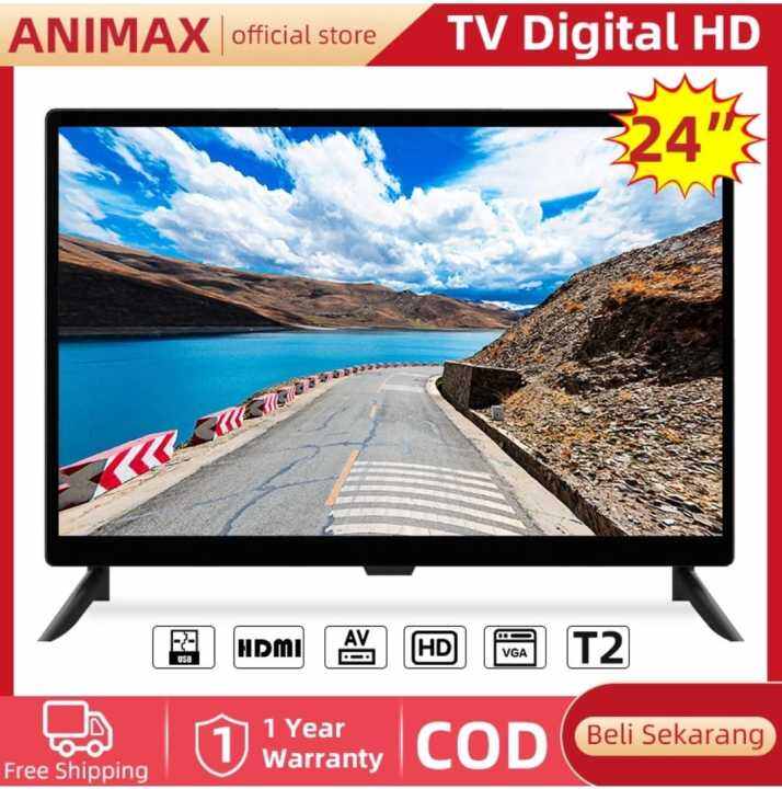 ANIMAX 24 inci layarlebar Digital T2 LED TV | Lazada Indonesia