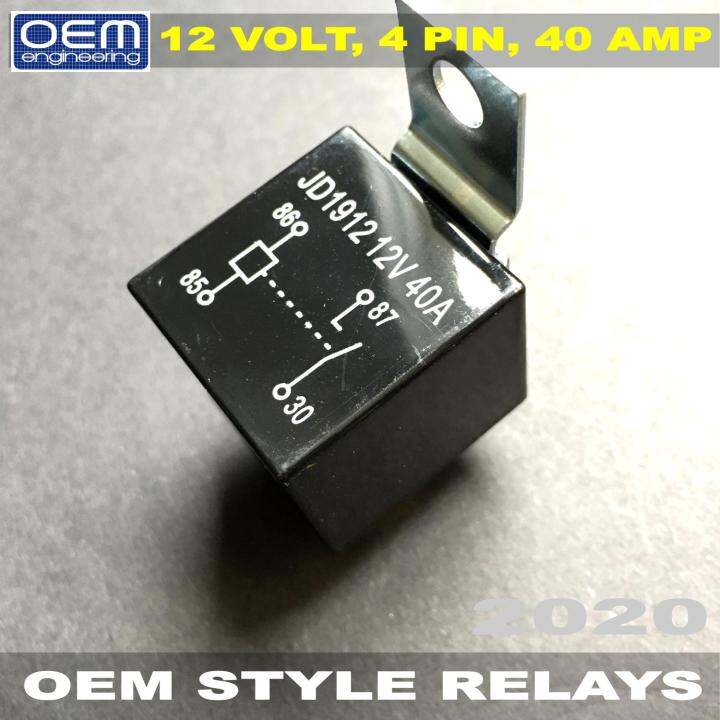 OEM Engineering OEM STYLE RELAYS 3s 12 volt 4 pin SPST, 40 Amperes ...