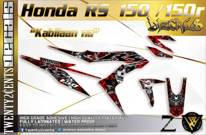 High-Quality Decals and Stickers for Honda rs 150 (tribal) | Lazada PH