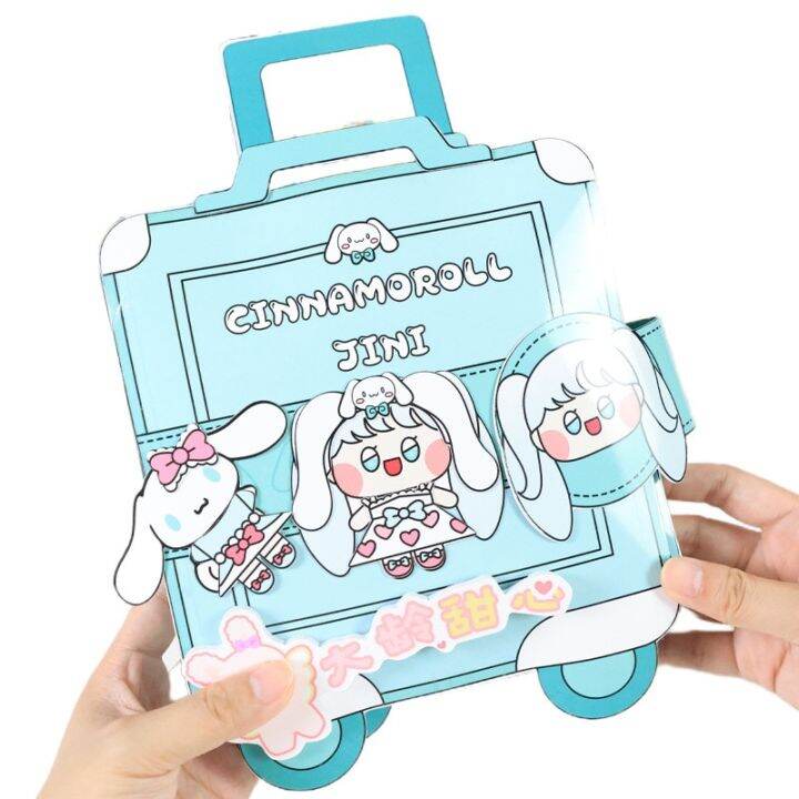 Kawali Sanrio Cinnamoroll Kuromi My Melody Quiet Book Diy Sticker Book ...