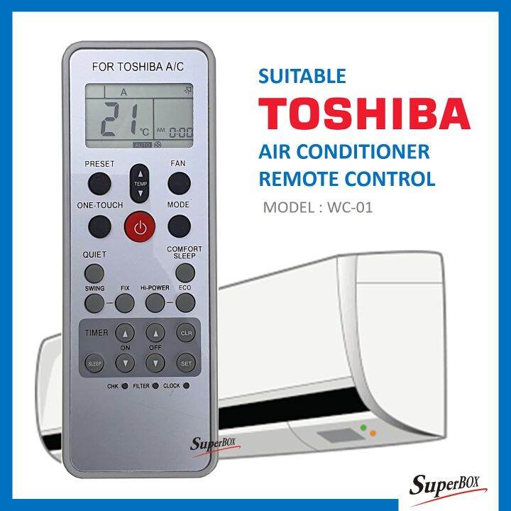 Toshiba Replacement For Toshiba WC-01 Air Cond Aircond Air Conditioner ...
