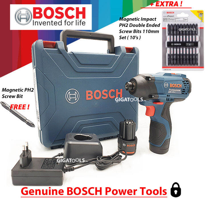 Bosch GDR 120-Li Cordless Impact Driver 12V Kit Set with FREE Magnetic ...