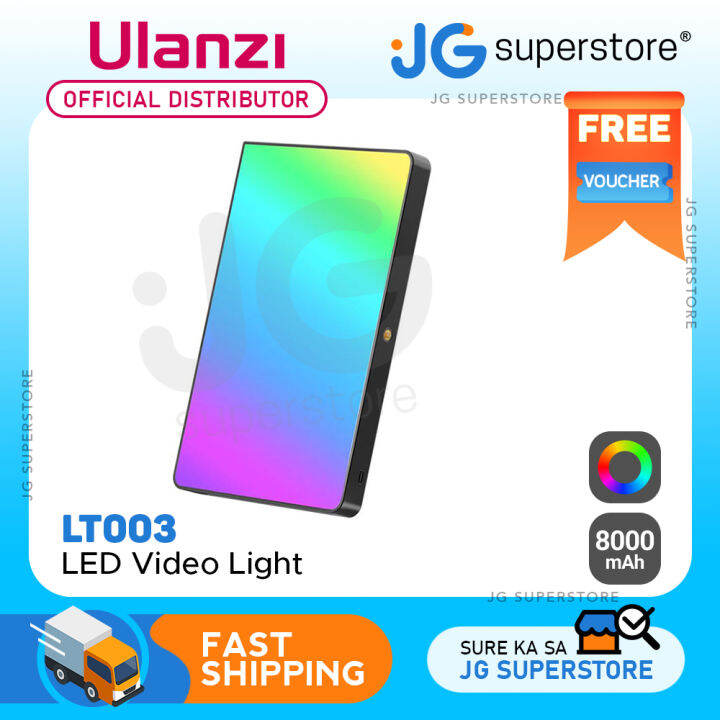 UlanzI LT003 RGB 10" LED Video Light with 8000mAh, 2500K-9000K Color Temperature and 20 Dynamic ...