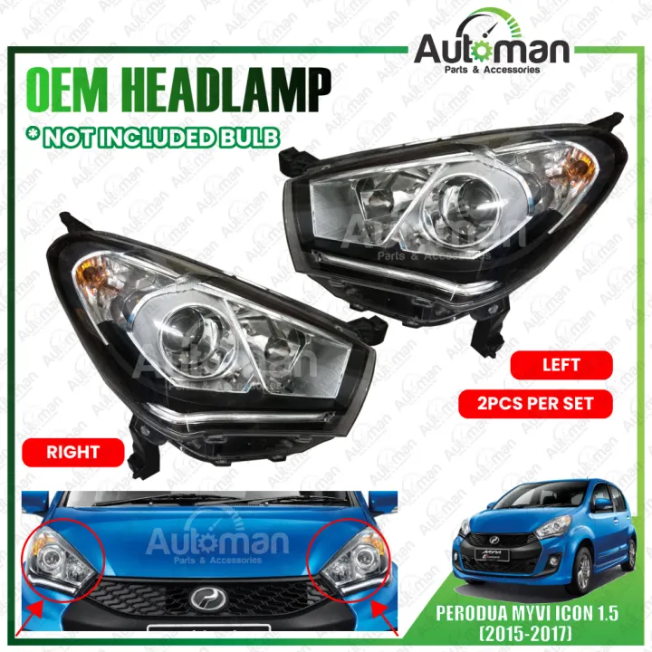 Perodua Myvi Icon (1.5) 2015 - 2017 Front Headlamp Head Lamp Light (No ...