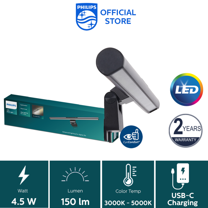 Philips LED Edison Table Lamp / Desk Lamp 3000-5000K 4.5W for Office ...