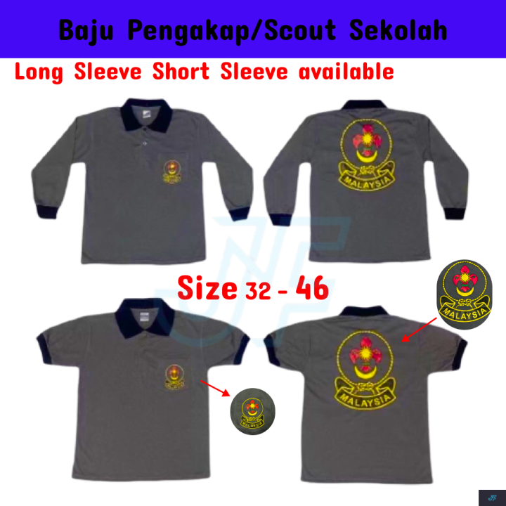 Baju Pengakap Uniform Sekolah / Scout Shirt School Uniform UNISEX SIZE ...
