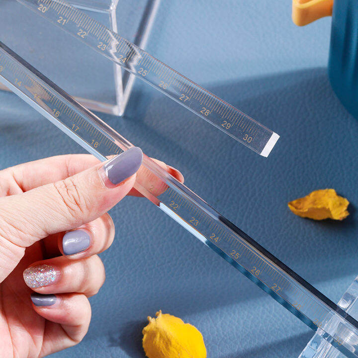 Home acrylic ruler office 30cm measuring ruler student stationery ...