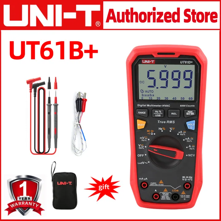 UNI-T New Upgrade UT61D+ Digital Multimeter Tester,True RMS Auto Range ...