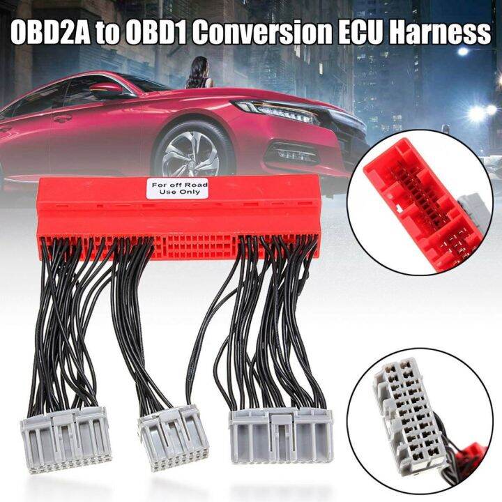 OBD2A to OBD1 Conversion ECU Jumper Harness Adapter(Penukaran ECU ...