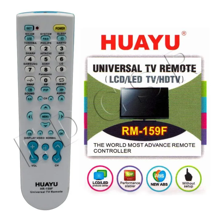 Huayu RM-159F Universal Remote Control for TV LCD LED HDTV | Lazada PH