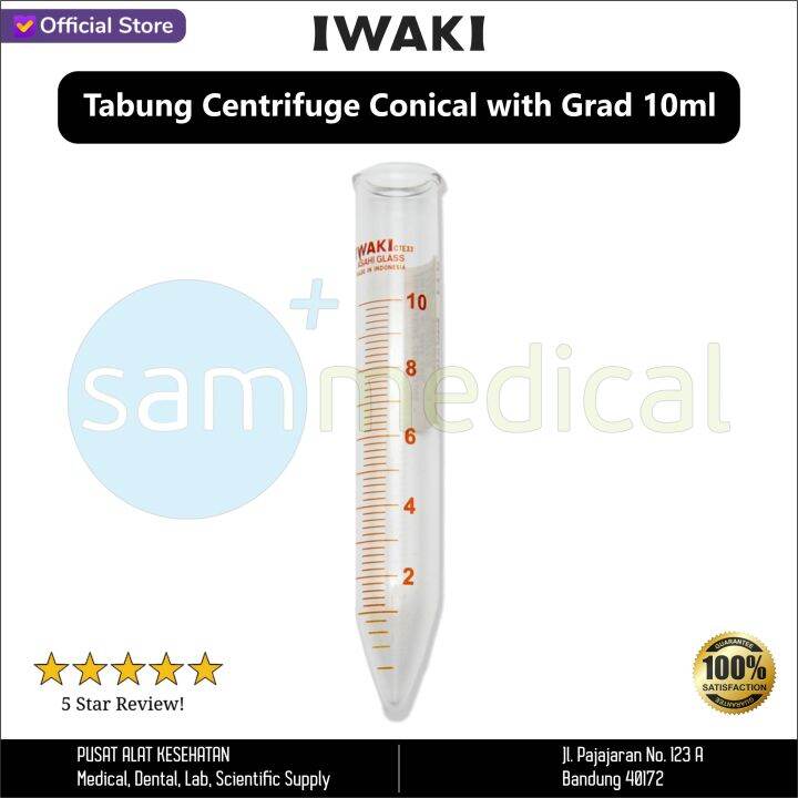Iwaki Tabung Centrifuge Conical with Graduation 10ml Satuan | Lazada Indonesia