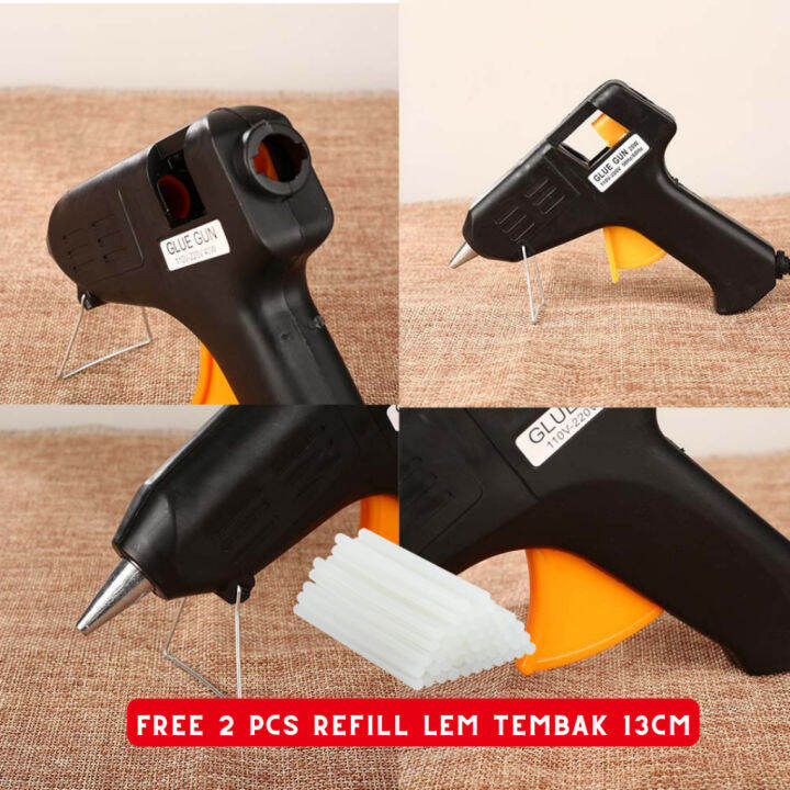 Hot Melt Glue Gun Lem Tembak Serbaguna Lem Multifungsi Free 2 Pcs ...