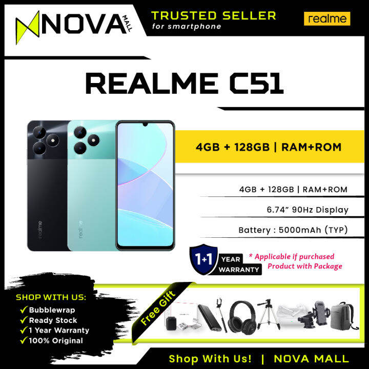 REALME C51 [4GB RAM 128GB ROM] - Original REALME Malaysia | Lazada