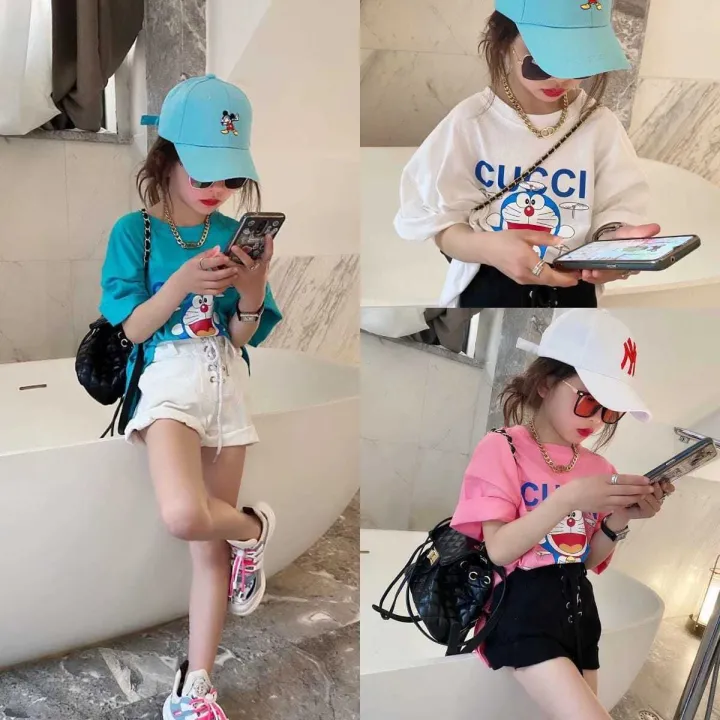 Kasuotang pambabae cotton short-sleeved t-shirt 2022 summer foreign ...