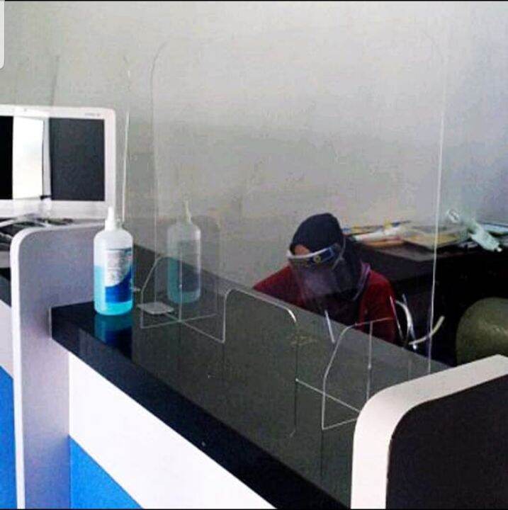 pembatas acrylic partisi akrilik mika kasir pembatas customer ...